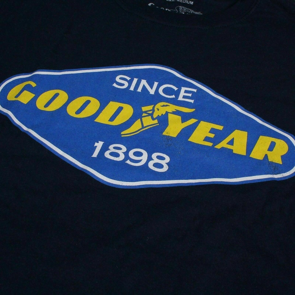 Official Goodyear Mens Diamond Logo T-shirt Navy S - XXL | eBay