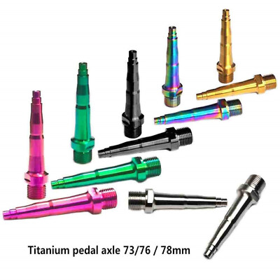 1pair Titanium Pedal Spindle, Light Axle 73mm 76mm 78mm for Bike Pedal ...