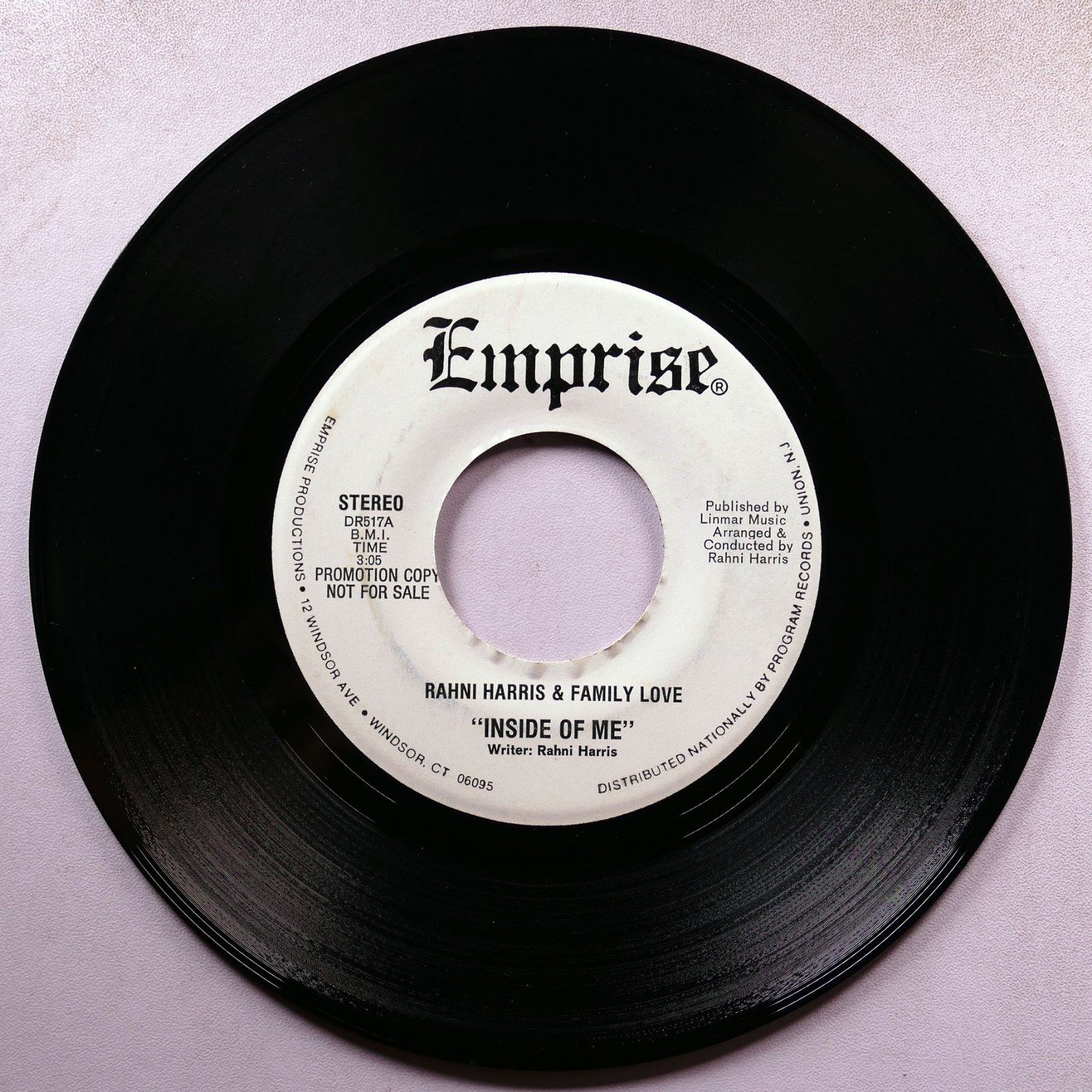 RAHNI HARRIS Inside of Me/He's My Friend 7" 45RPM Emprise Gospel Soul ...