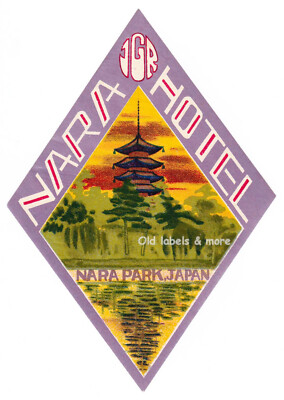 x1034 Nara Hotel NARA PARK Japan luggage label Kofferaufkleber | eBay