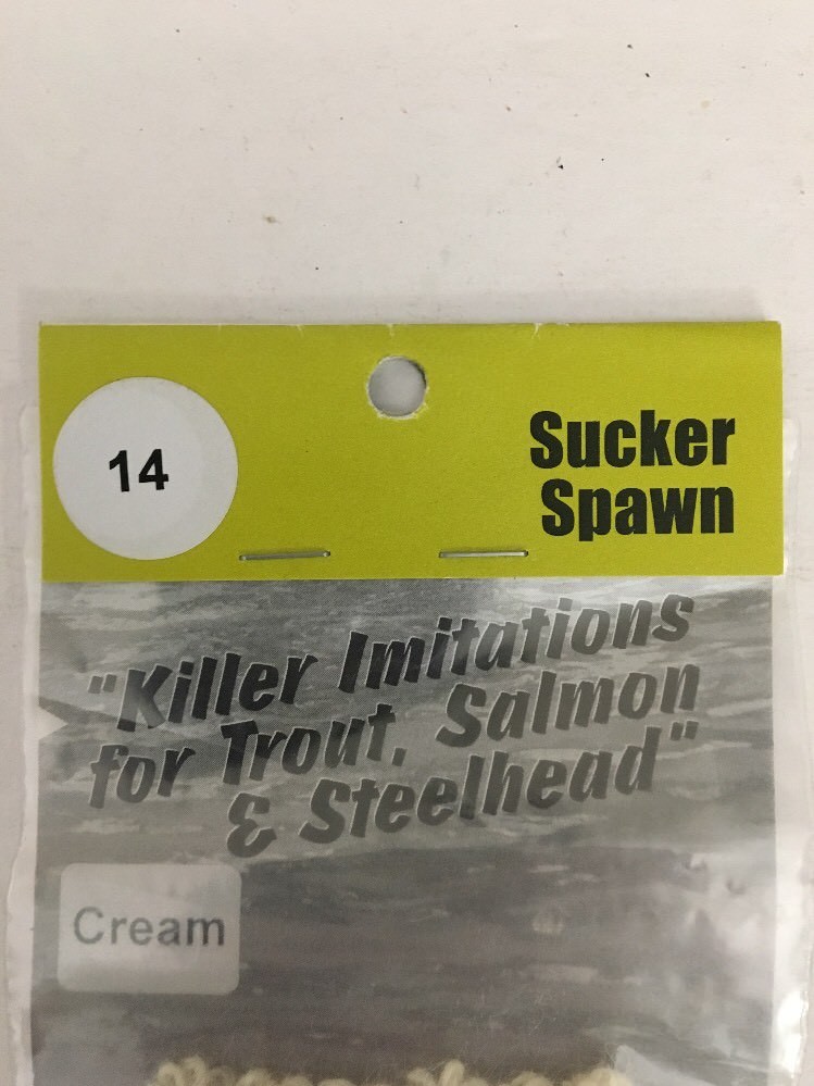 River Roe Sucker Spawn Size #14 Cream-#07-0480-14-RR6-RARE VINTAGE-SHIP ...