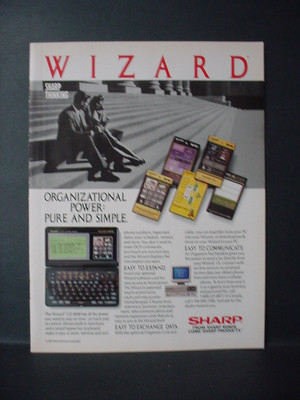 1991 Sharp Wizard OZ-8000 Organizer Vintage Print Ad 11319 | eBay