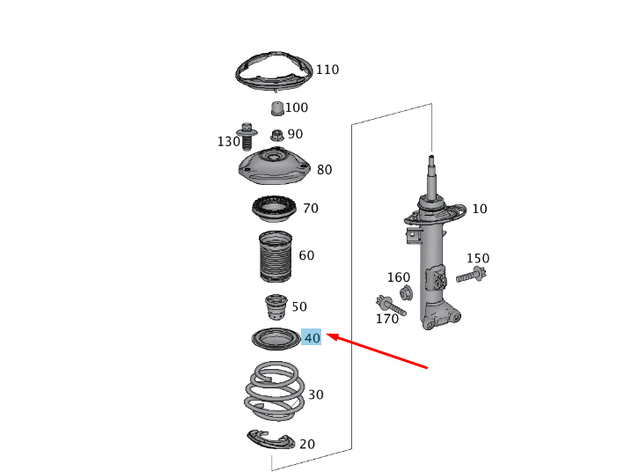 MERCEDES-BENZ SLK R172 FRONT TOP COIL SPRING SHIM A1723220184 GENUINE ...