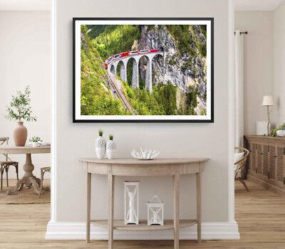 Railroad Bridge Print, Wall Art, Train Framed Railroad Wall Art ...