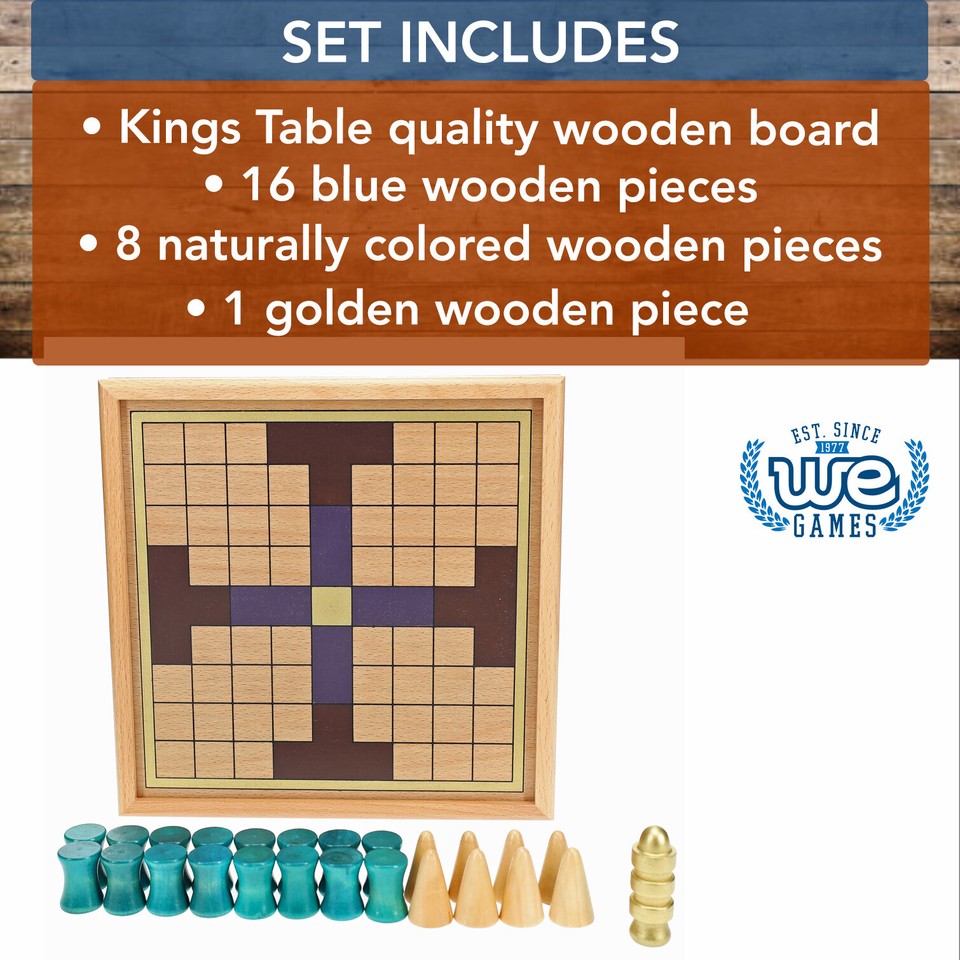 WE Games King's Table Wooden Board Game, Tablut Viking Strategy Game | eBay