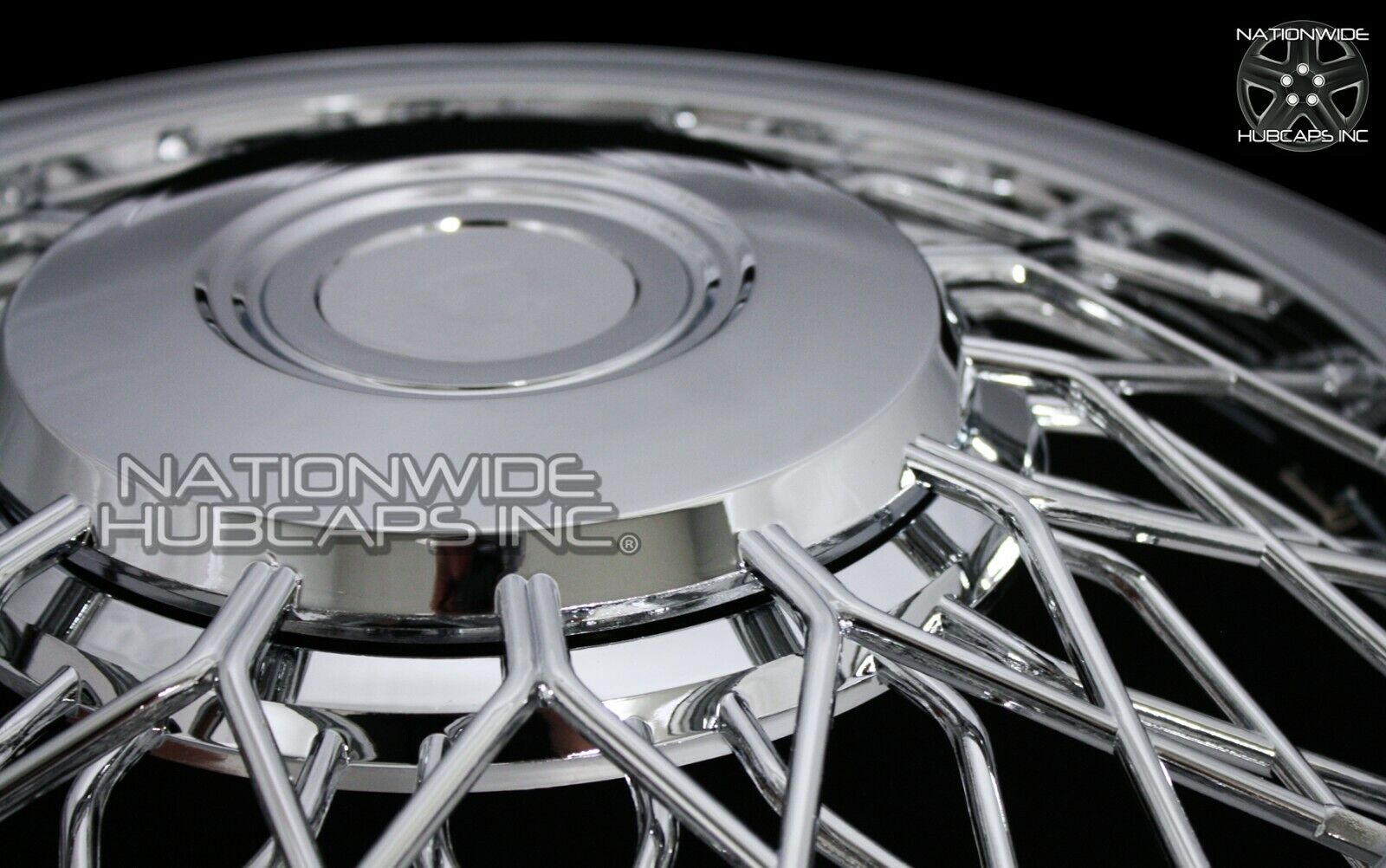 15" Chrome Spoke Hub Caps Full Wire Wheel Covers Rim Cap Lug Cover Hubs ...