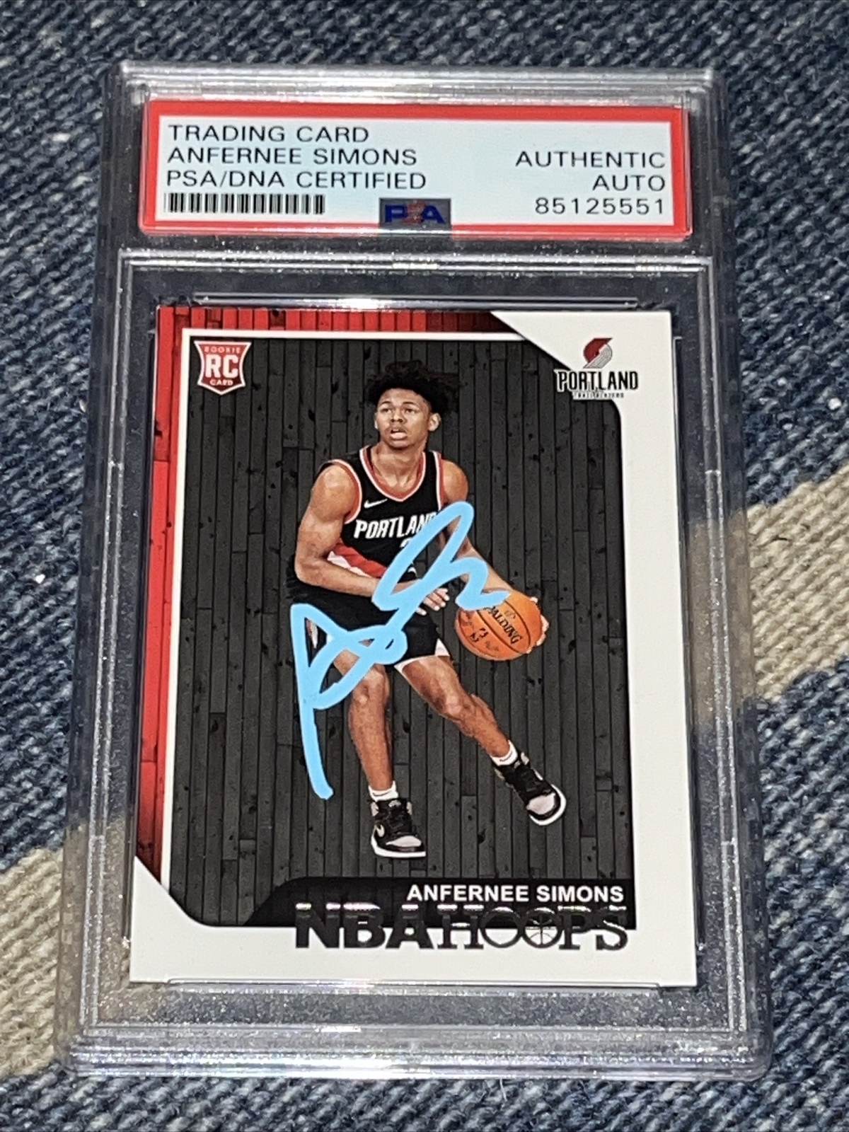 2018-19 Panini Hoops Anfernee Simons Signed Rookie RC #277 PSA DNA ...