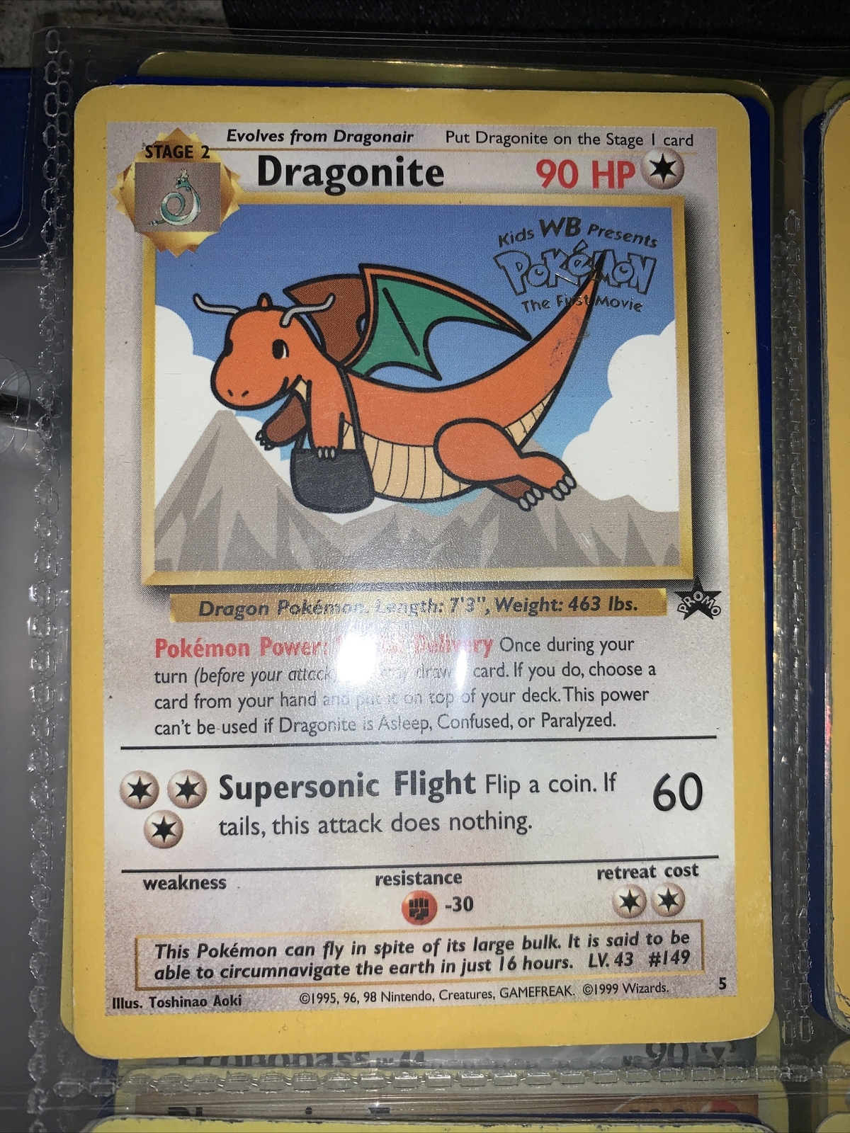 1999 Kids WB Presents The First Pokémon Movie - Dragonite card | eBay