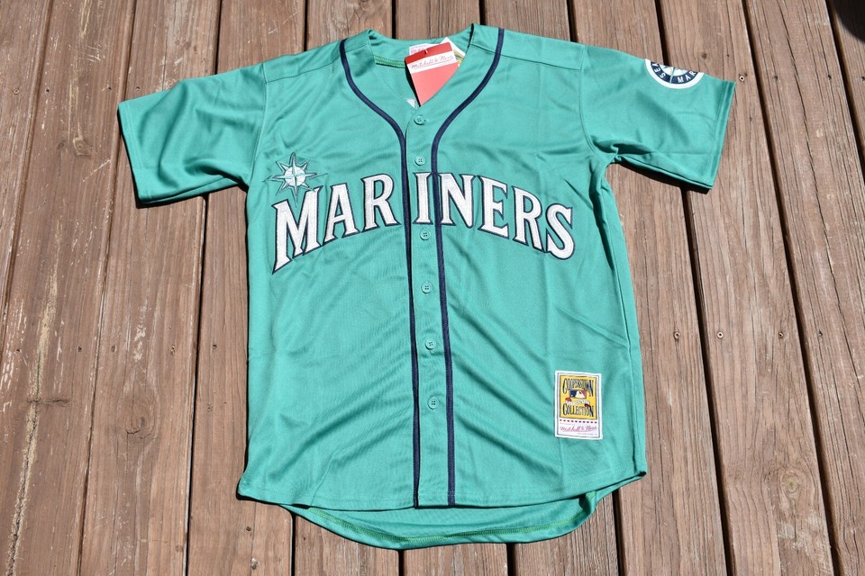New Edgar Martinez Aqua Green Mariners Retro Baseball Jersey Adult Man ...