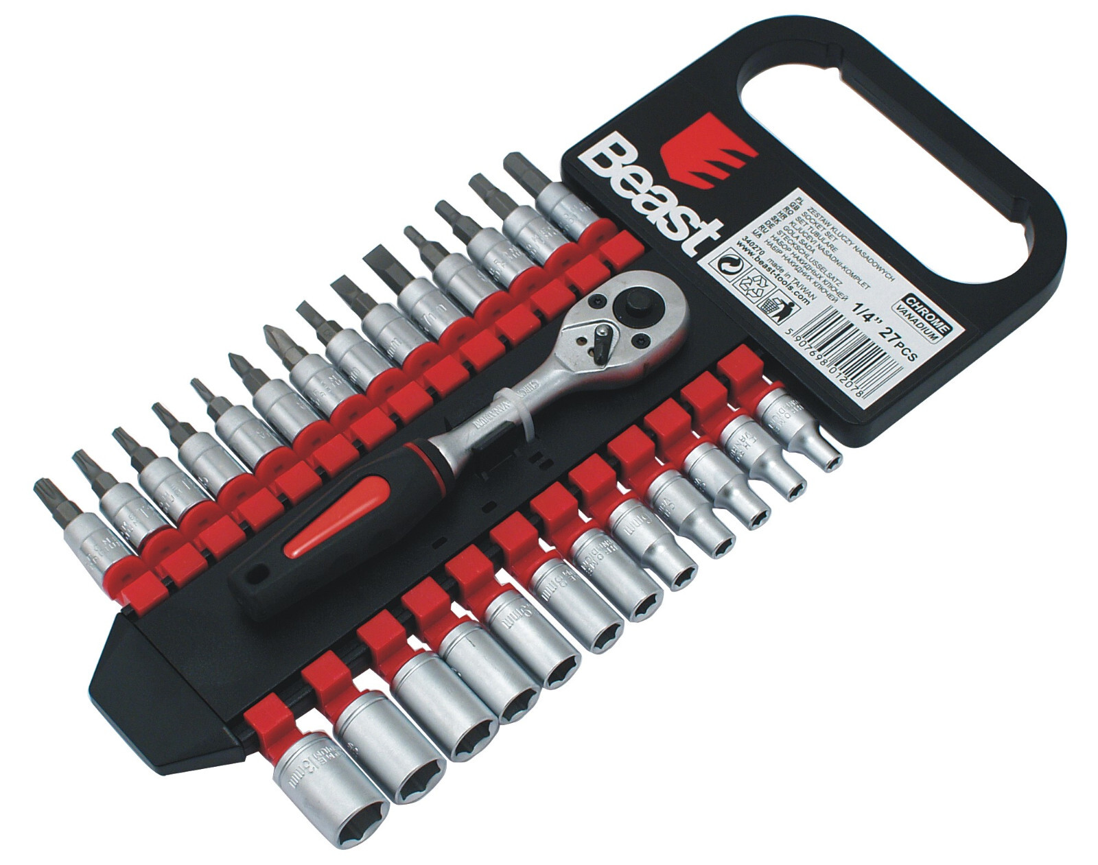 Steckschlüssel Satz 1/4" Ratschenset Vielzahl Ratsche Set Nüsse: 4-13 ...