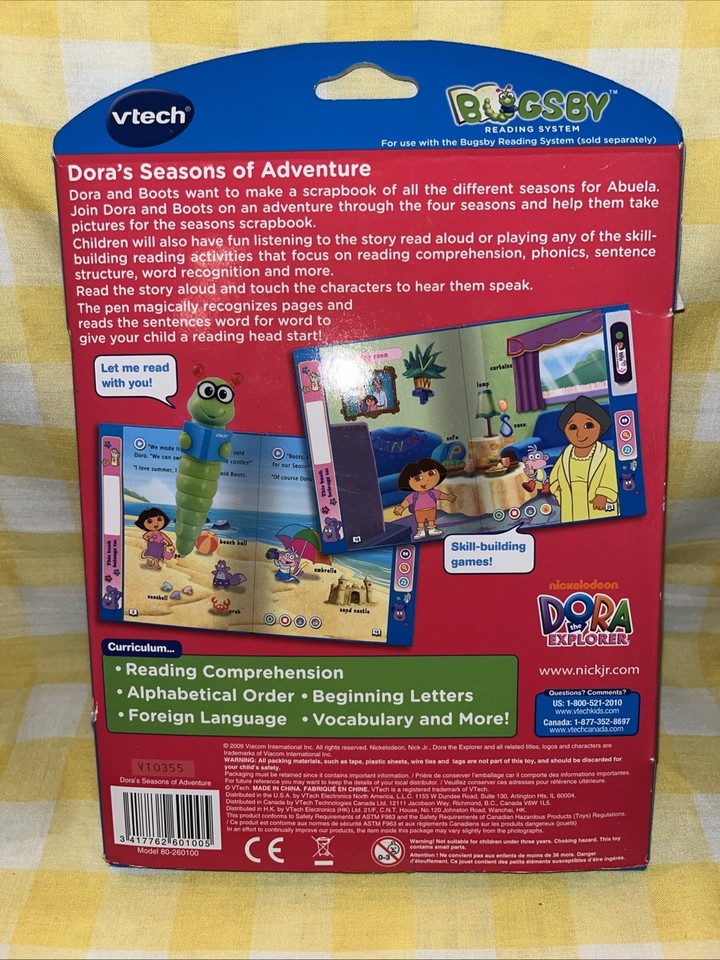 Vtech Bugsby Reading System Book Dora the Explorer Dora's Seasons of ...