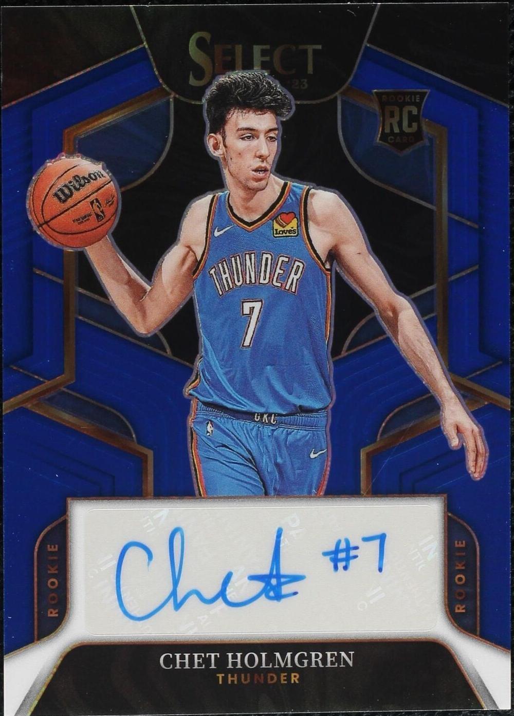 2022-23 Panini Select - Rookie Signatures Chet Holmgren #RS-CHR Blue ...
