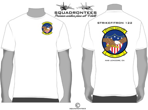 VFA-122 Flying Eagles Logo Back Squadron T-Shirt - USN Licensed Product ...