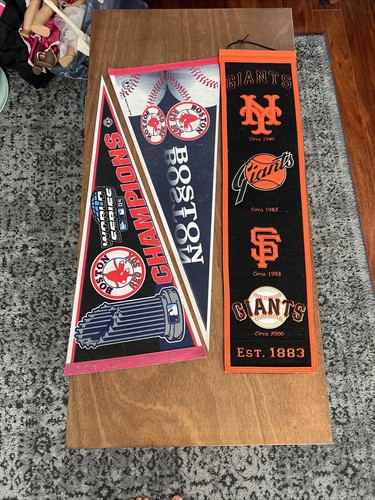 Lot of 3 Vintage Sports MLB Pennants | eBay