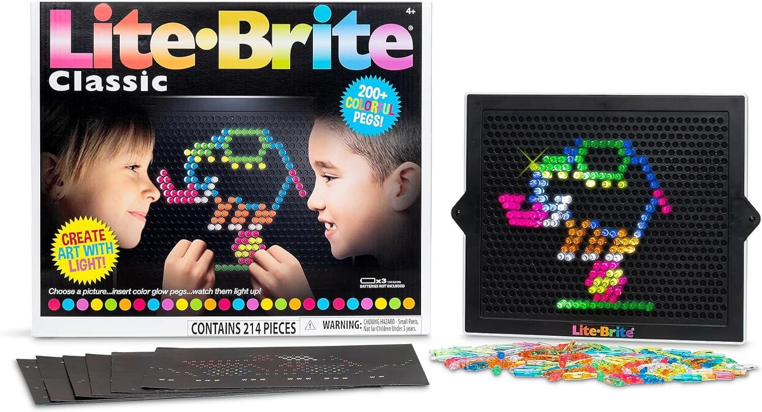 Lite Brite Classic, Favorite Retro Toy - Create Art with Light, STEM ...