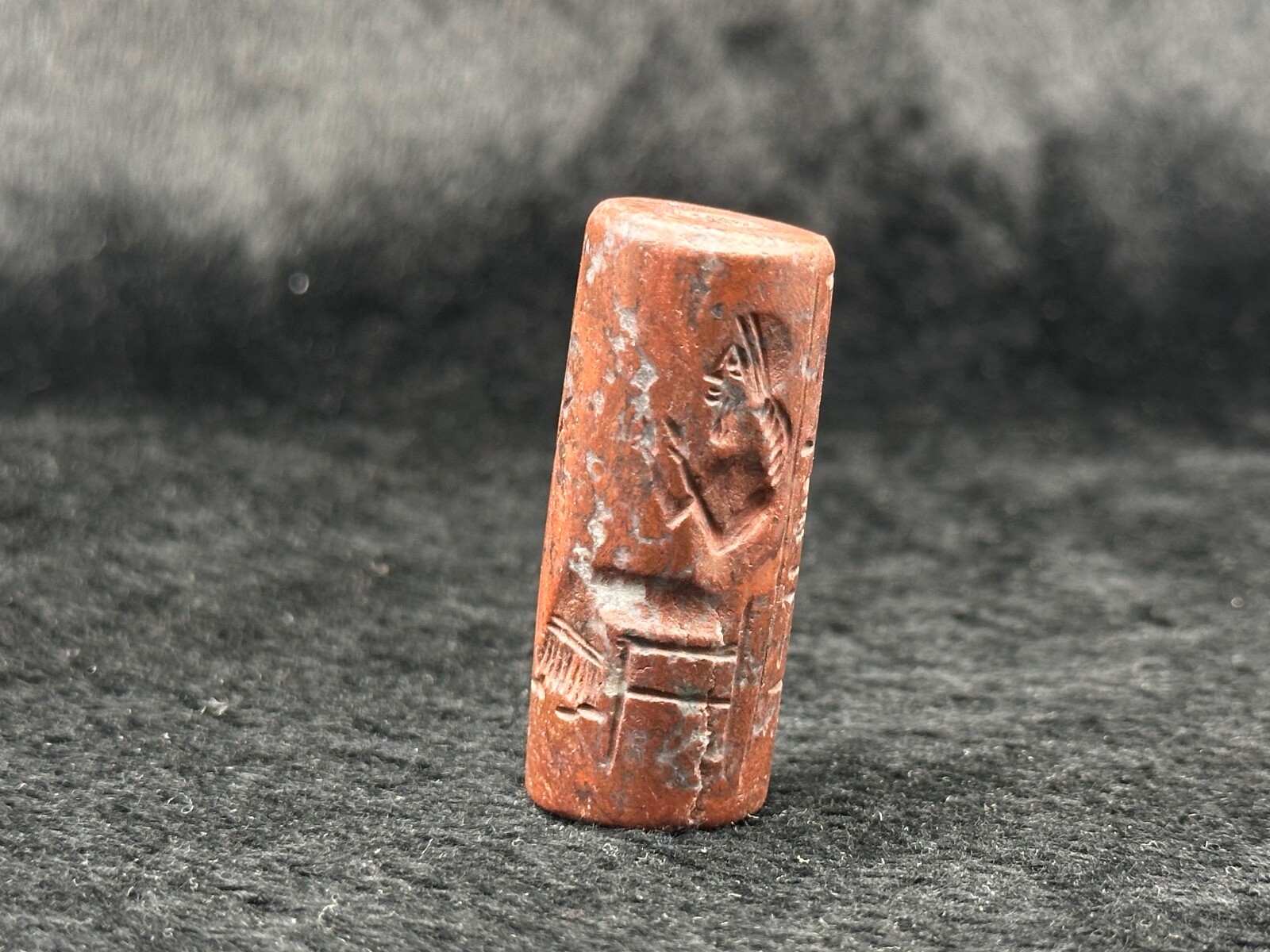 Sumerian Ancient Jasper Stone Cylinder Seal Stamp Bead Babylon Intaglio ...