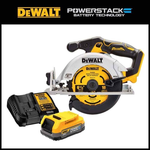 20V MAX Cordless Brushless 6-1/2"Circular Saw and 20V MAX POWERSTACK ...