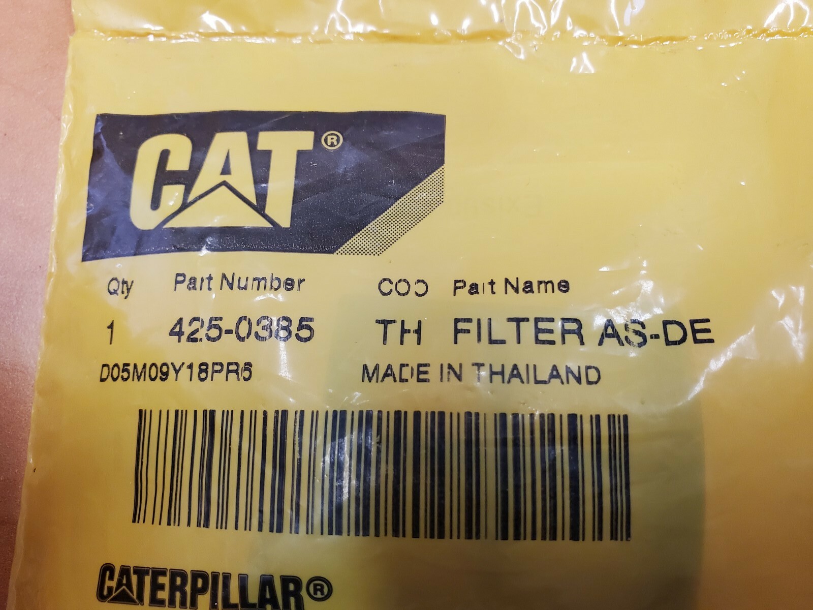 CAT 425-0385 FILTER AS-DE 4250385 CATERPILLAR for sale online | eBay