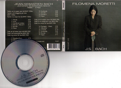 JEAN-SEBASTIEN BACH - FILOMENA MORETTI (CD Digipack) Partita,Suites ...