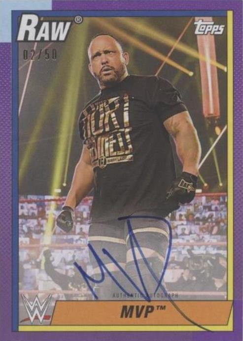 2021 Topps Heritage WWE - Autographs MVP #A-MVP Purple /50 (AU) for ...