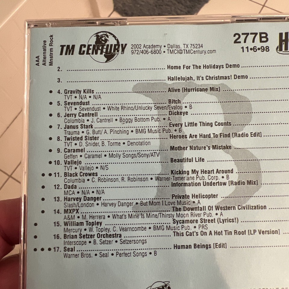 TM Century Hit Disc 277 Radio CD Twisted Sister Radio Edit Version Hard ...