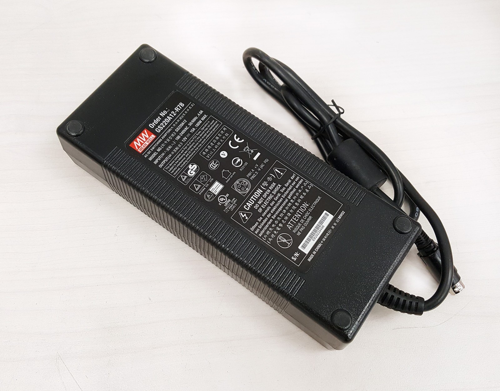 Mean Well MW GS220A12-R7B 12V⎓15A 180W GS220A12 Adapter Brand New Power ...