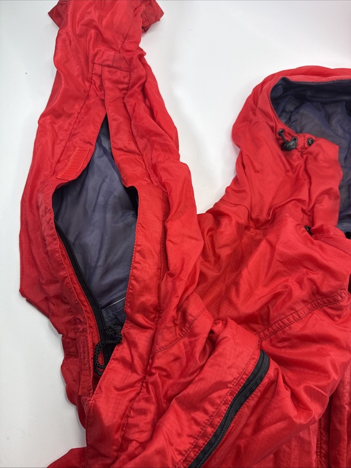 Men's Vintage 90's The North Face Red Gore Tex Mountain Light Hooded ...