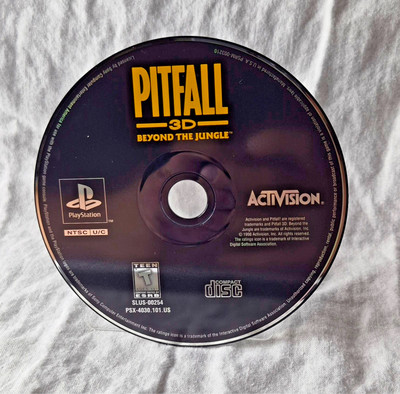 Pitfall 3D: Beyond The Jungle Playstation (Activision, 1998) Game Disc ...