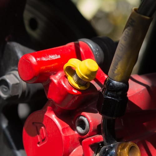 Motorcycle Brake Bleeder Screw Caps Yellow 2 pc universal dustproof ...