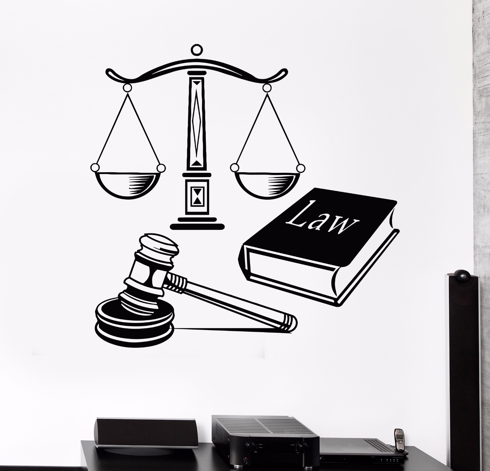 Vinyl Wall Decal Law Court Justice Decoration Mural Stickers (405ig) | eBay