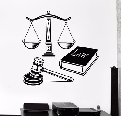 Vinyl Wall Decal Law Court Justice Decoration Mural Stickers (405ig) | eBay