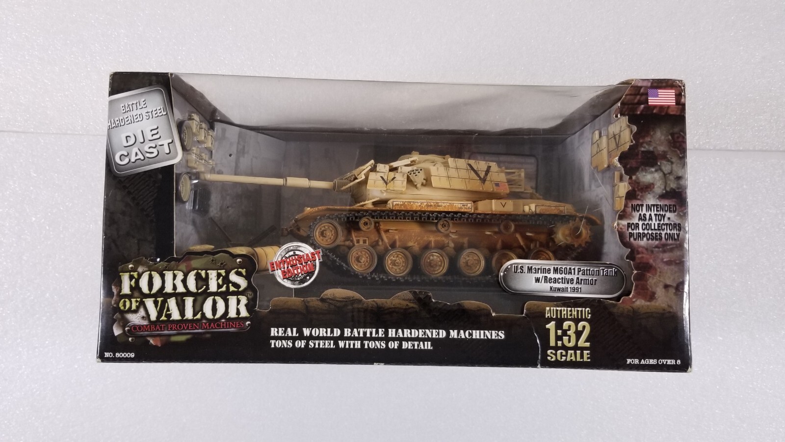 Forces of Valor #80009 US M60A1 Patton (Kuwait 1991) 1:32 Scale Die ...