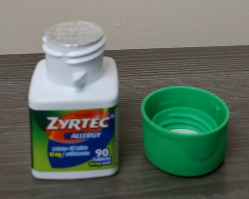 Zyrtec 90 Tablets 24HR Indoor/Outdoor Allergies 10mg No Box - Sealed ...