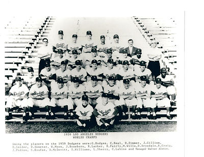 1959 LOS ANGELES DODGERS WORLDS CHAMPS 8x10 PHOTO TEAM BASEBALL HOF | eBay