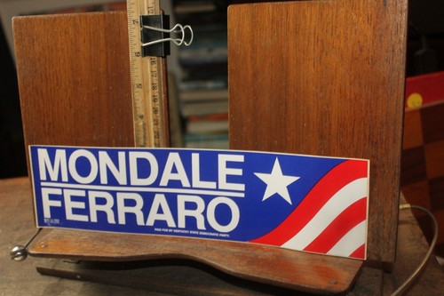 Vintage Presidential Election Bumper Sticker Mondale Ferraro 1984 ...