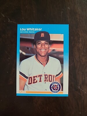 1987 Fleer Lou Whitaker #168 Detroit Tigers | eBay