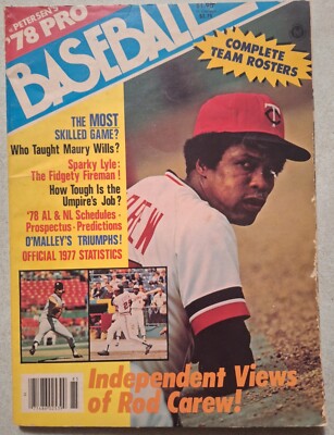 PETERSEN'S '78 PRO ANNUAL BASEBALL MAGAZINE Independent Views of Rod ...