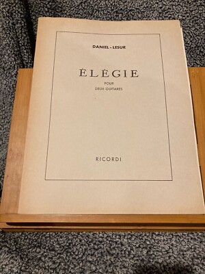 Daniel-Lesur Elégie pour deux guitares partition éditions Ricordi | eBay