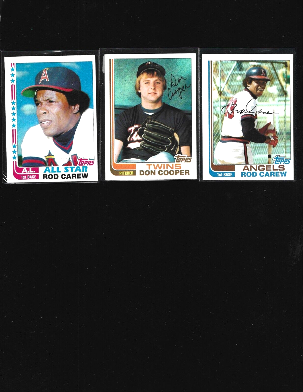 Rare 1982 Topps ROD CAREW Wrong Back ERROR Cards #500 and #547 Pair of ...