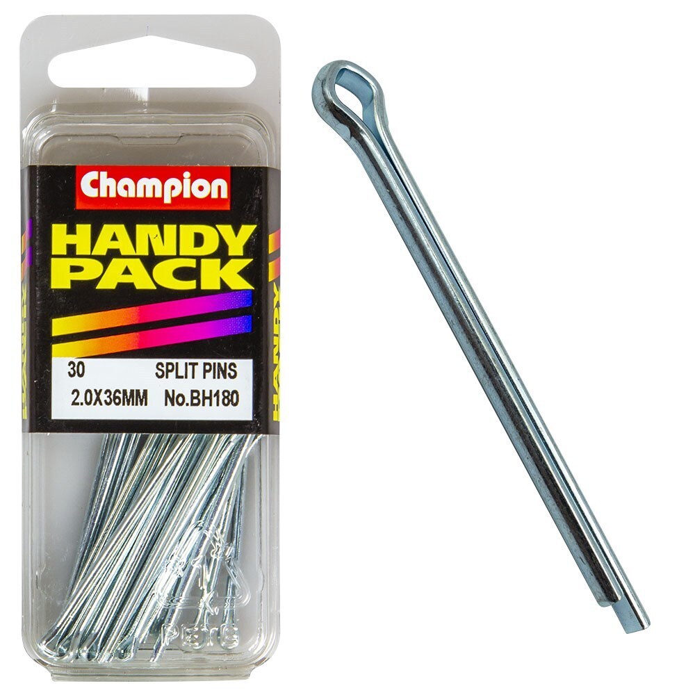 Champion Fasteners Pack Of 30 2.0 X 36Mm Zinc Plated Steel Split Pins ...