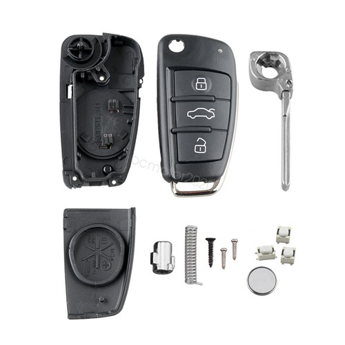 Replacement Key Case For AUDI A3 A4 A6 Q3 Q7 TT Quattro 3Button Remote ...
