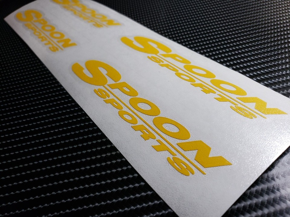 x4 Spoon Sports Wheel Rim Stickers Slipstream Rota JDM Restoration ...