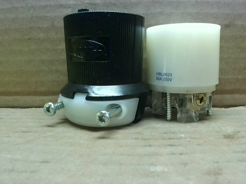 Hubbell HBL2623 Twist-Lock Connector 30Amp 2P 3W 250V NM L6-30R - New ...