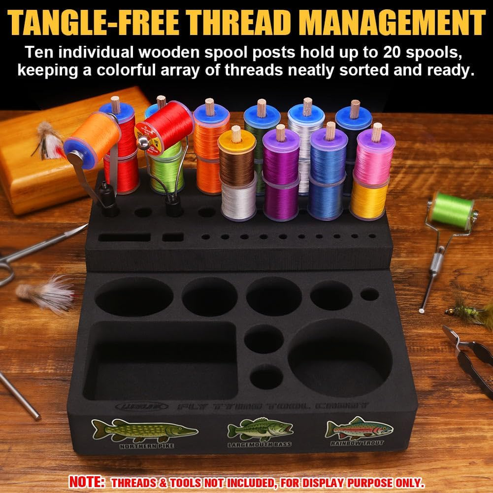 Fly Tying Tool Caddy Organizer-Essential for Stations Fishing Organizer ...