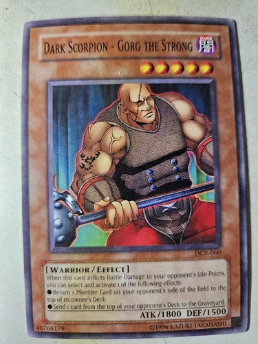 Yugioh Dark Scorpion - Gorg The Strong Unlimited Edition DCR-060 | eBay