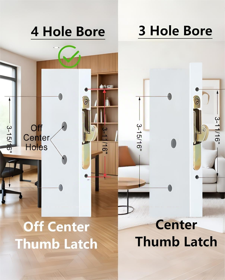 Offset Sliding Patio Door Handle Set with Mortise Lock | 45° Keyway ...