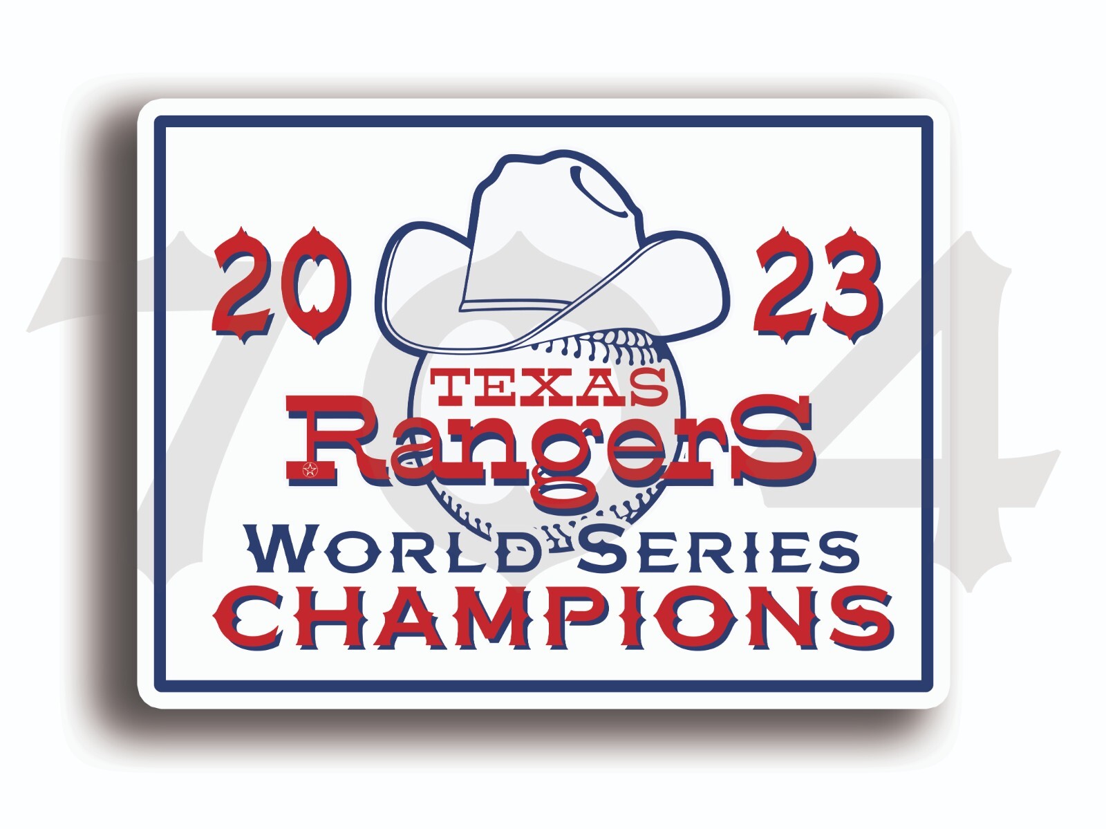 Texas Rangers 2023 World Series Champions Decal Sticker 5" WIDE (V5) | eBay