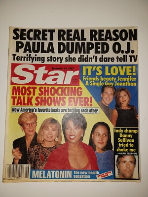 Star tabloid Nov 14, 1995 Vince Edwards Cher Shirley Jones Prince ...