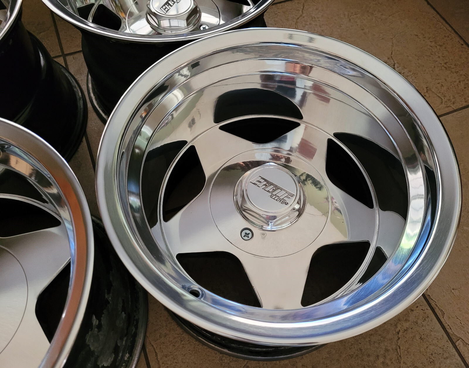 5X5 Eagle Alloy 15x10 Star wheel Chevy rim Boyd Centerline 028 C10 ...