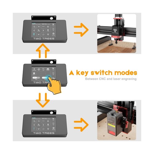 Twotrees TTC450Pro CNC Router Machine Upgraded 3-Axis Engraving 775 ...